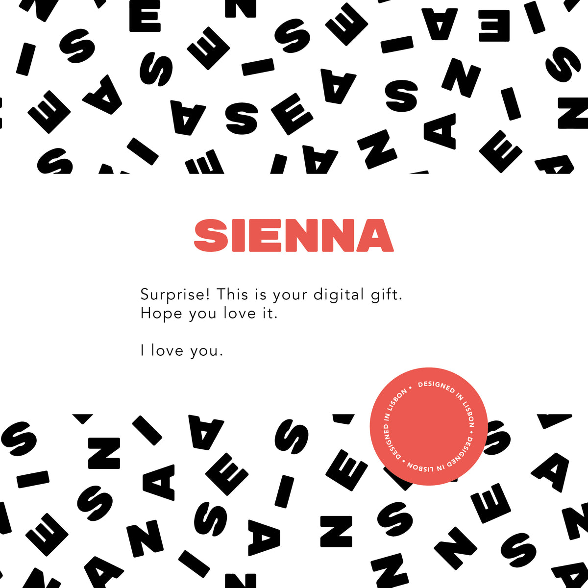 GIFT CARDS – SIENNA - Designed in Lisbon