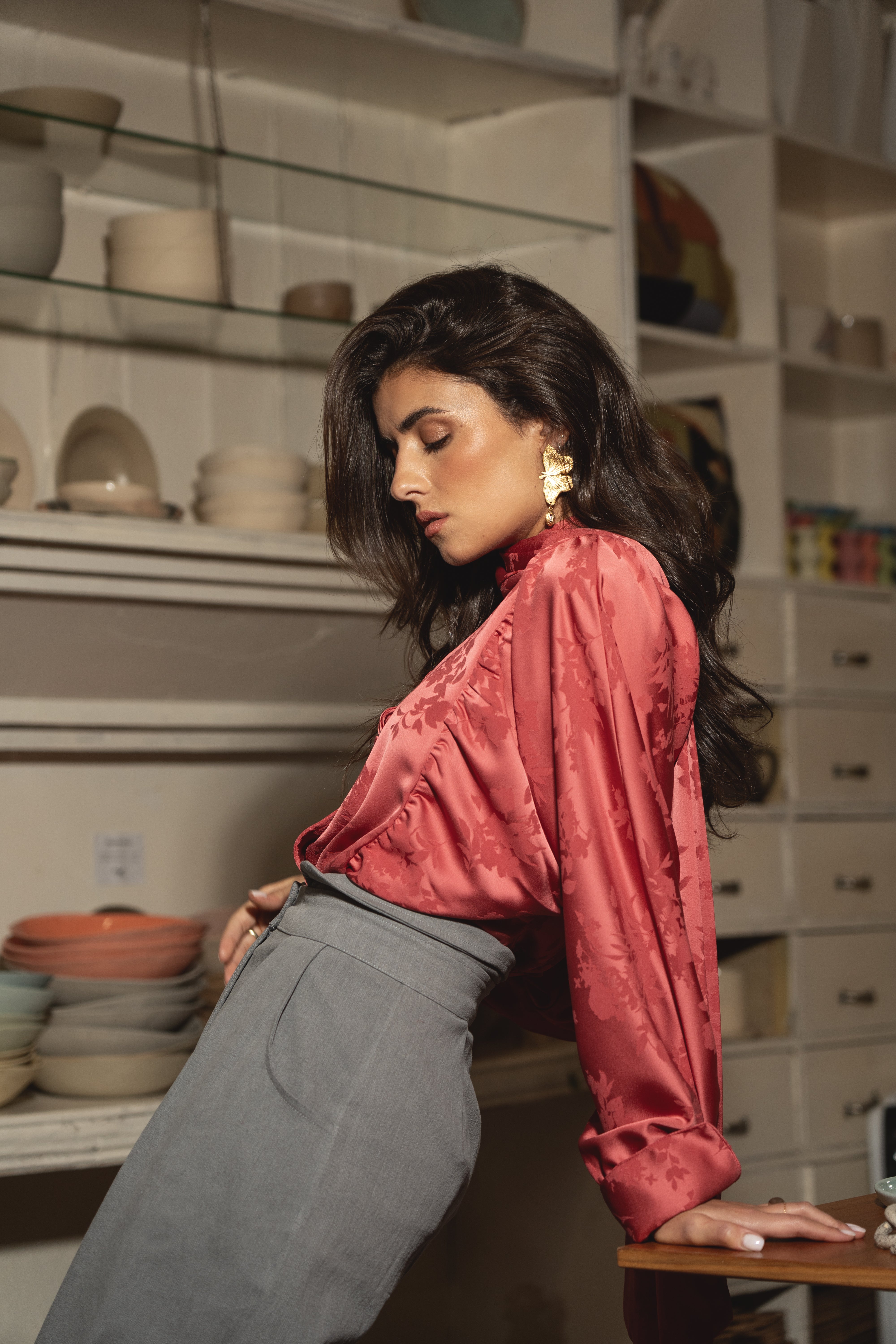 REVIVAL blouse - RASPBERRY – SIENNA - Designed in Lisbon REVIVAL blouse - RASPBERRY – SIENNA - Designed in Lisbon