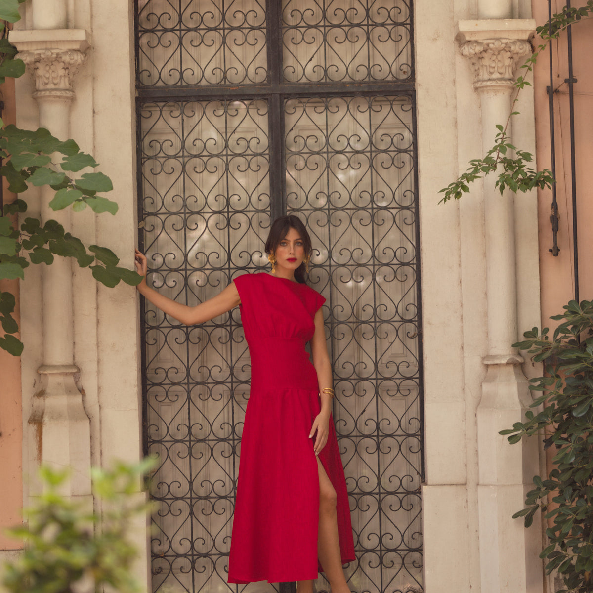 GIULIA dress - RED – SIENNA - Designed in Lisbon