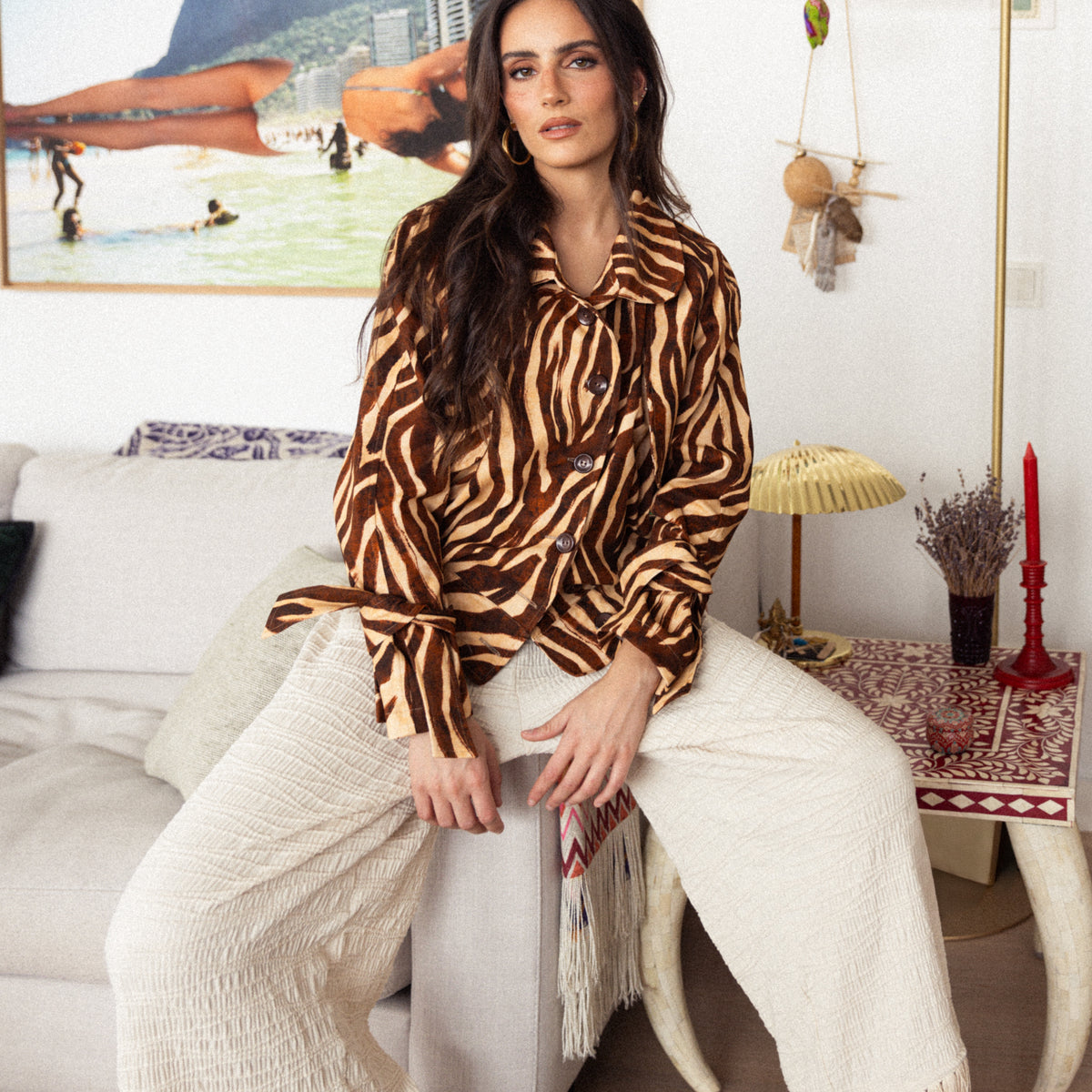 EVY pants - IVORY – SIENNA - Designed in Lisbon